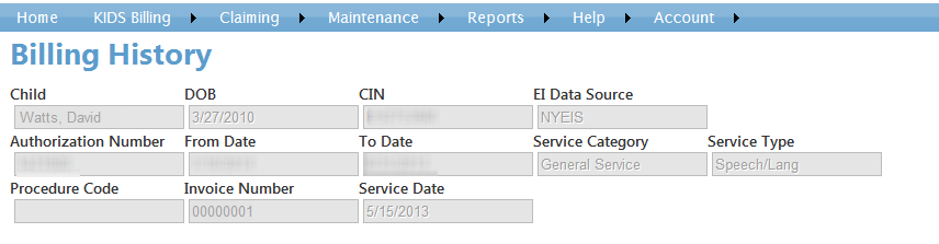 Billing History - Ei-Hub