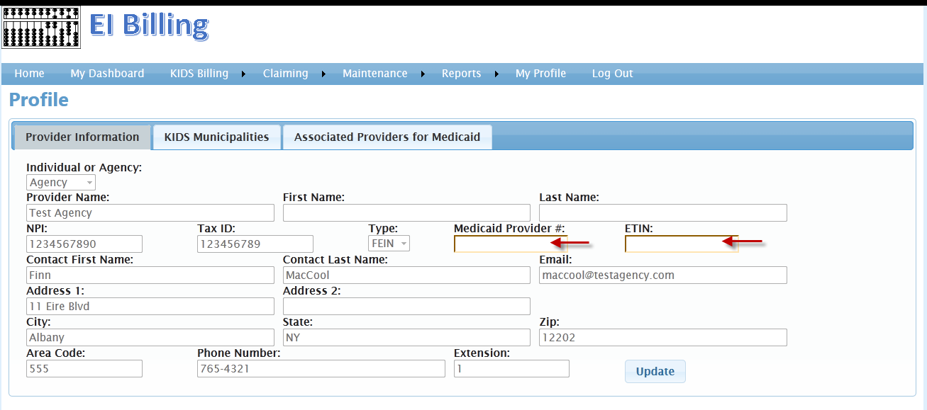 Setting Up a Provider Profile - Ei-Hub